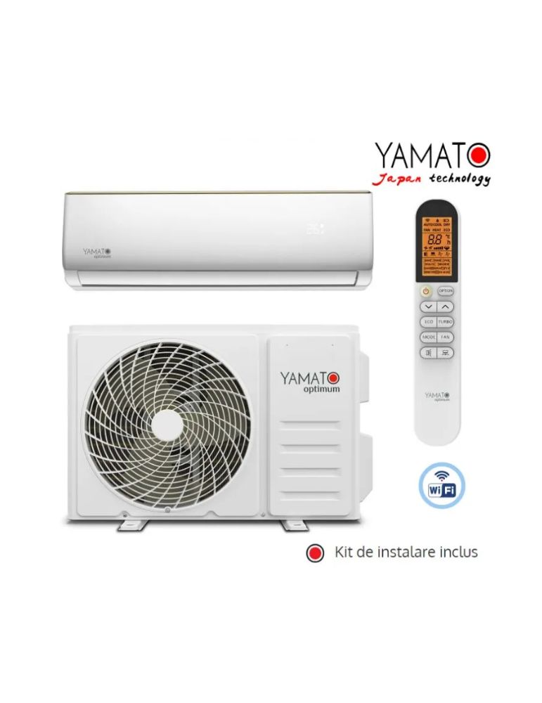 Aparat de aer conditionat Yamato Optimum YW12T2, 12000BTU, Wi-Fi, include kit instalare 3m